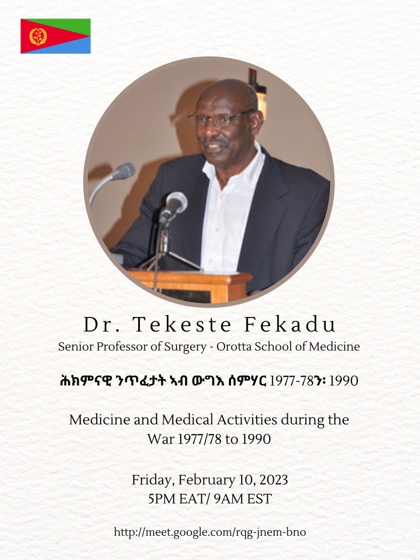 Berhane on Twitter: "RT @SesinSeyoum: I attended the presentation by Dr. Tekeste Fekadu, author ...