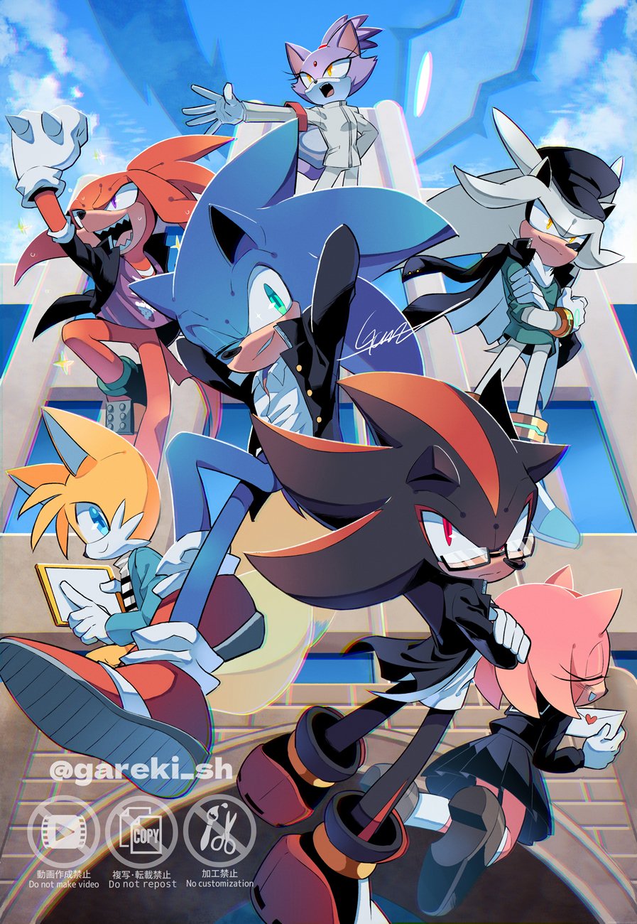 GAREKI on Twitter: "音速学園🏫（学パロ） https://t.co/D1BnXhdWB0" / Twitter