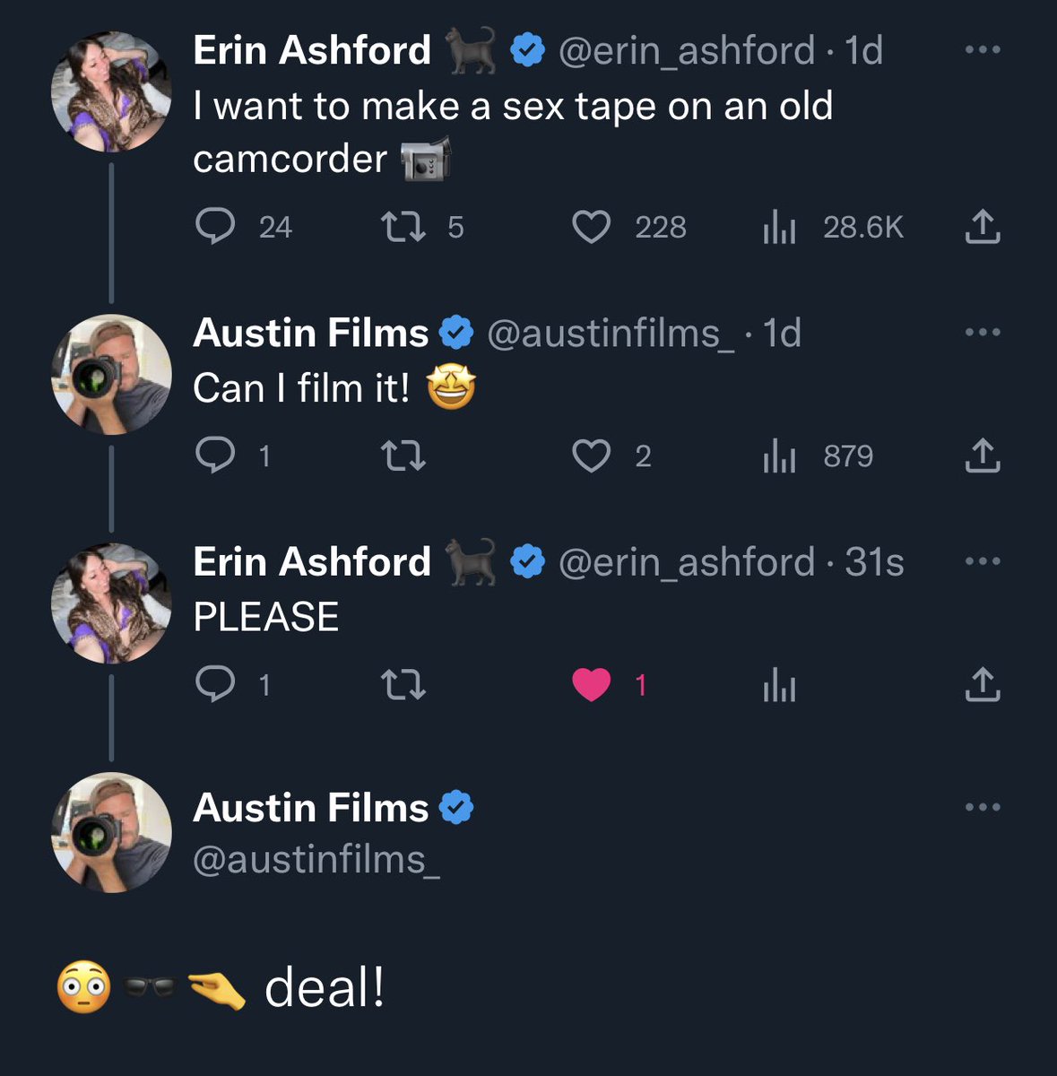 Erin Ashford 🐈‍⬛ on Twitter: "RT @austinfilms_: Dreams do come true! 💕 @erin_ashford"