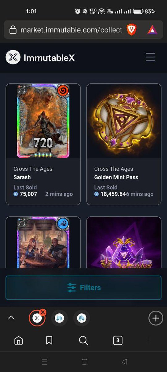 Cross The Ages on Twitter: "This FOIL S RANK Sarash has been sold for 75K $ 🤯 With 400K volume ...