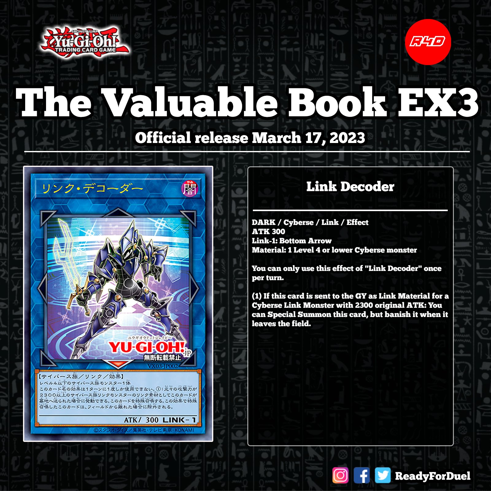 ReadyForDuel on Twitter: "Quick Translate! The Valuable Book Ex3 #遊戯王 #TCG #YuGiOh https://t.co ...
