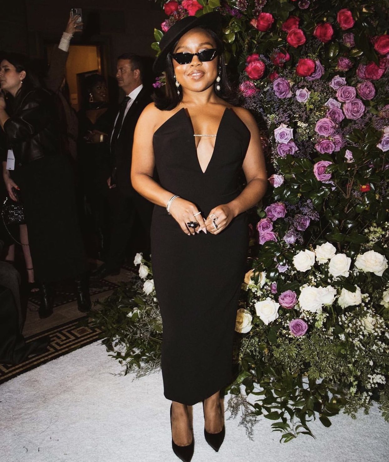 MEFeater Magazine on Twitter: "Quinta Brunson front row with Lindsay Lohan at the @CSiriano show ...