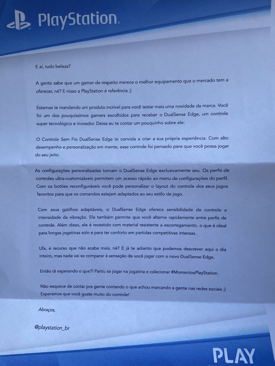 PSX Brasil on Twitter: "Recebemos hoje o promissor DualSense Edge da @PlayStation_BR! Por ...
