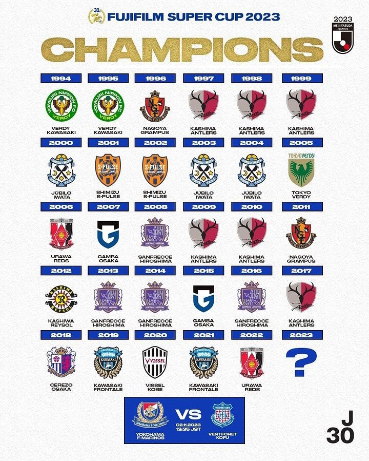 🇮🇩Liga1NeedForeignRefs on Twitter: "🚨 GAMEDAY 🚨 🇯🇵 Fujifilm Super Cup 2023 (11/2) 🇯🇵Yokohama F ...