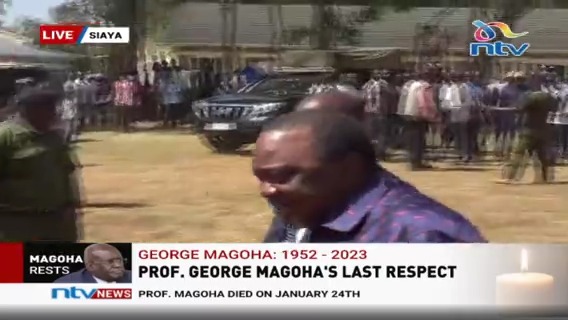 NTV Kenya on Twitter: "Former President Uhuru Kenyatta arrives in Siaya for the burial of Prof ...