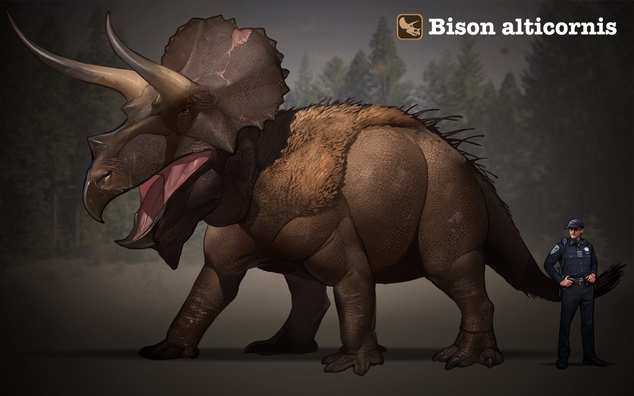 神棘スピノ(COMMISSION CLOSED) on Twitter: "#SanMesozoico2023 Introducing Bison alticornis https://t ...