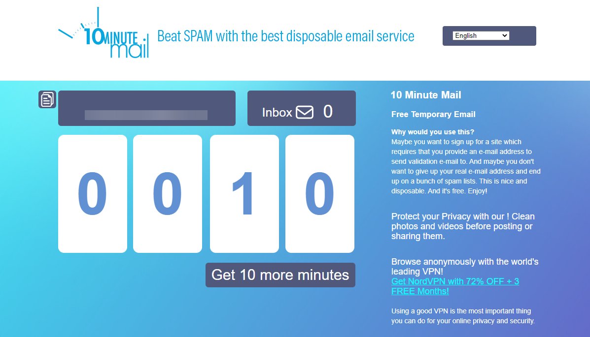 Madza 👨‍💻⚡ on Twitter: "1. 10MinuteMail Create a free temporary email if you don't want to give ...
