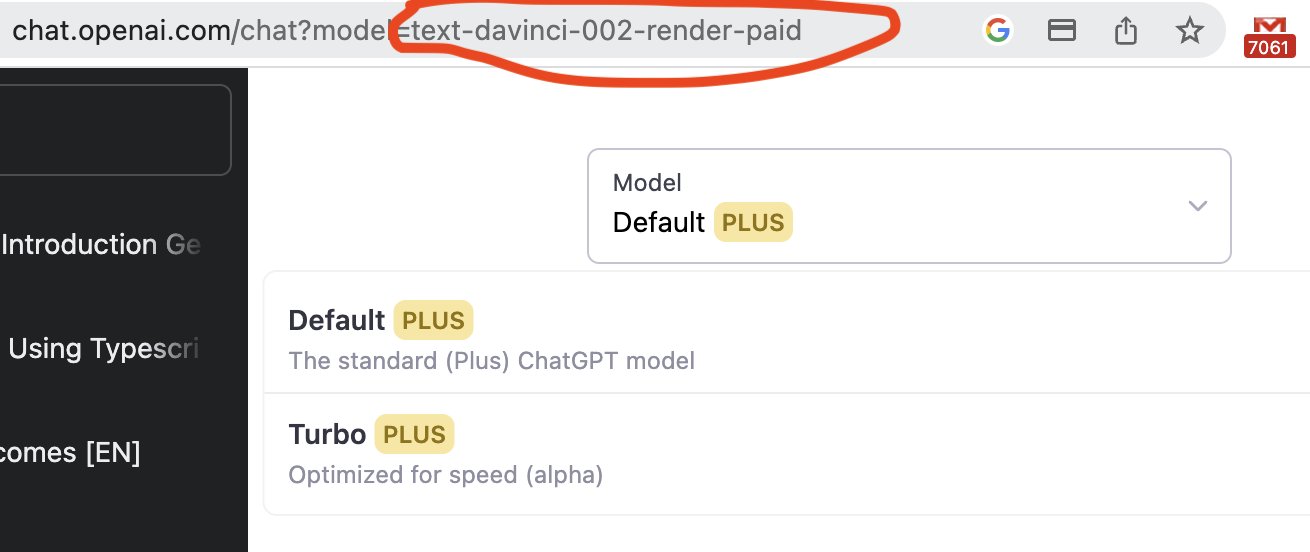Han Xiao on Twitter: "huh? ChatGPT Plus is intrinsic `text-davinci-002 ...