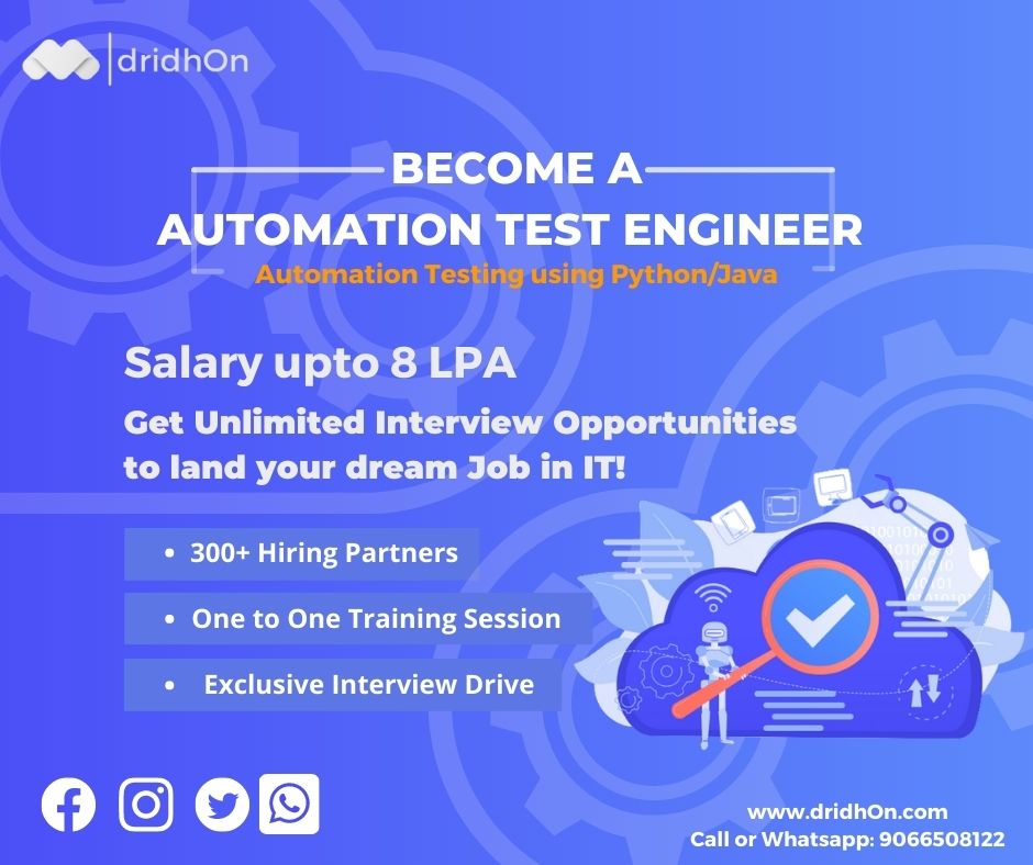 Dridhon On Twitter Is Automation Testing A Good Career Path For Most Fresh Graduates With A