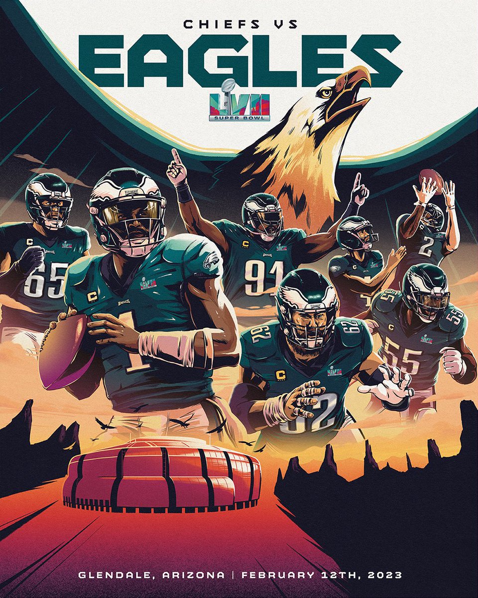 Philadelphia Eagles on Twitter: "Soaring through the desert @pepsi | #SBLVII | #FlyEaglesFly 🎨 ...