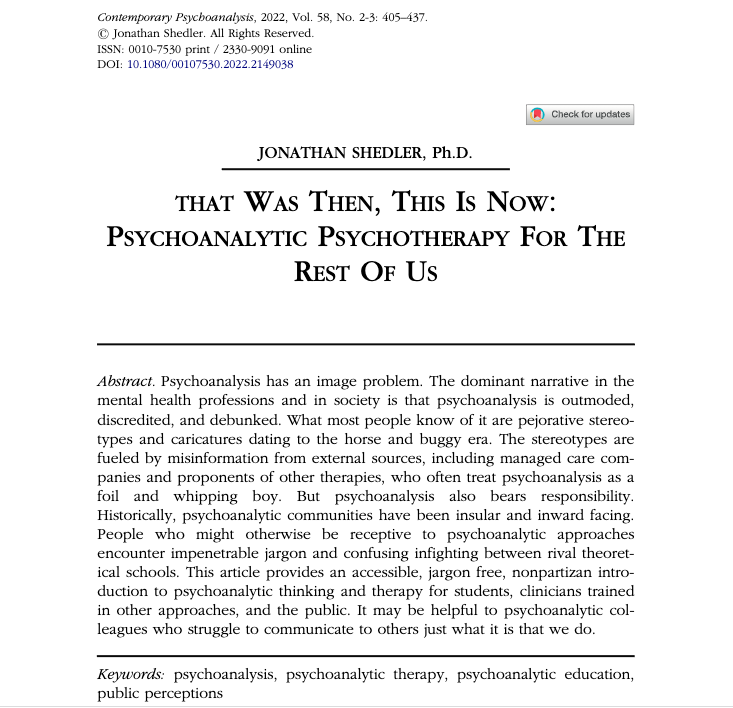 Thread by @JonathanShedler on Thread Reader App – Thread Reader App