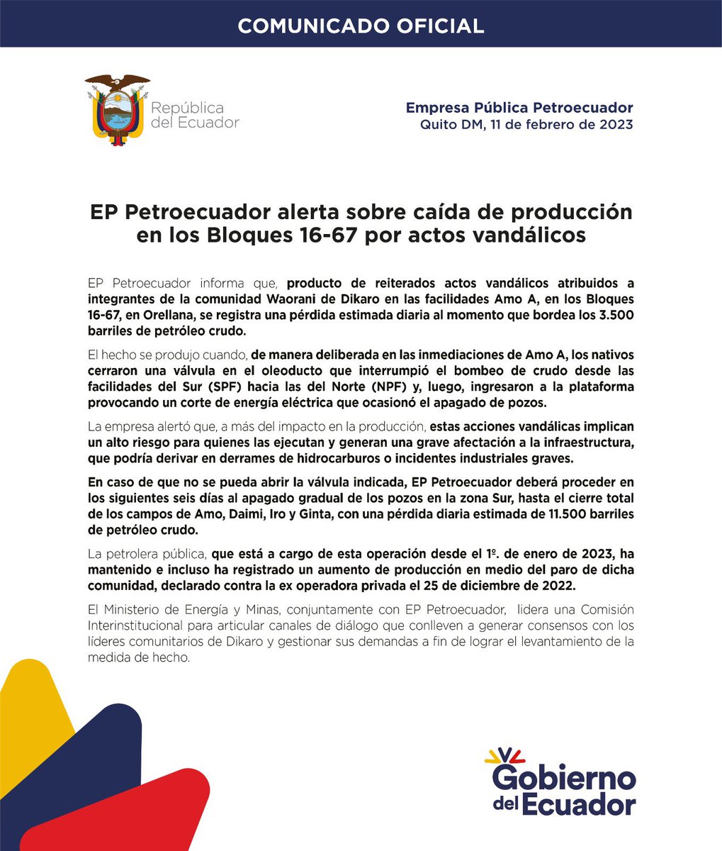 EP PETROECUADOR on Twitter: EP PETROECUADOR on Twitter: