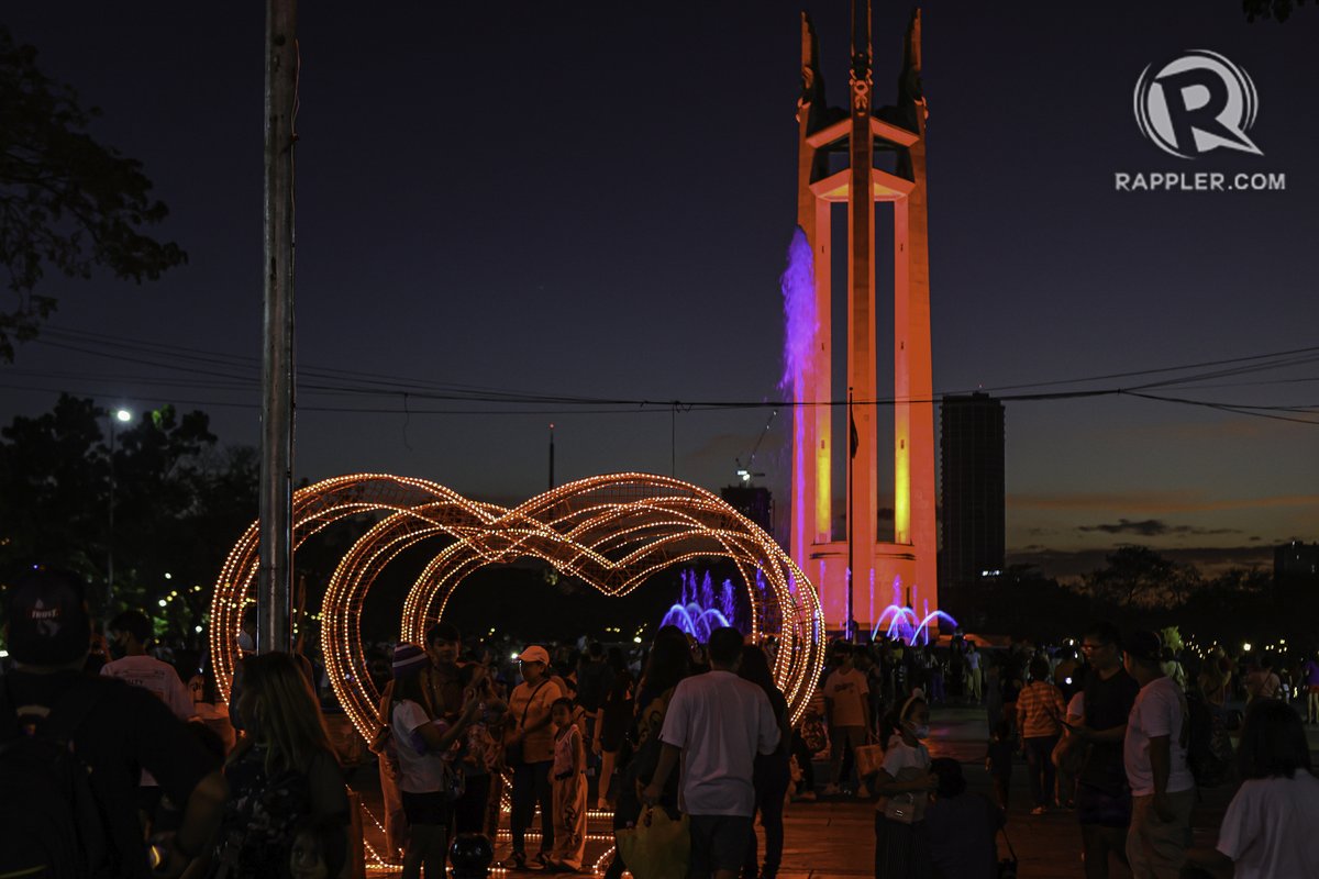 People gather at the Quezon Memorial Circle in Quezon City on Saturday ...