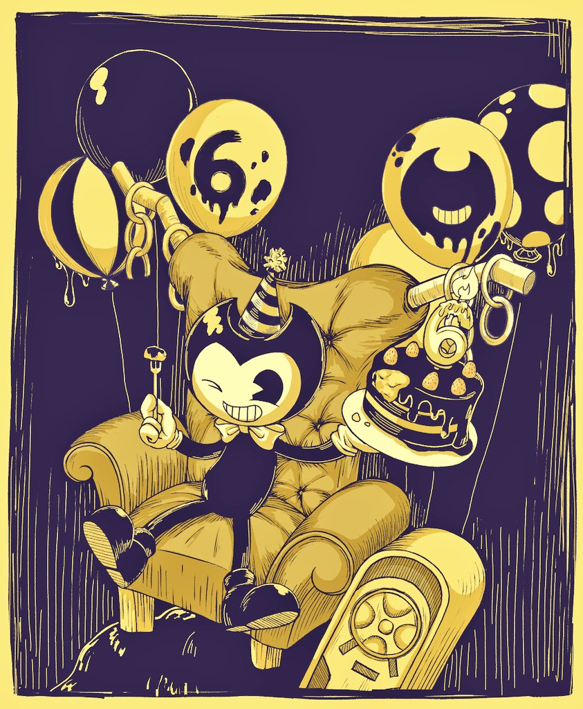 Xiao Zhu Yuan on Twitter: "Happy Birthday to Bendy !!! #Bendy_and_the_ink_machine #Bendyversary ...