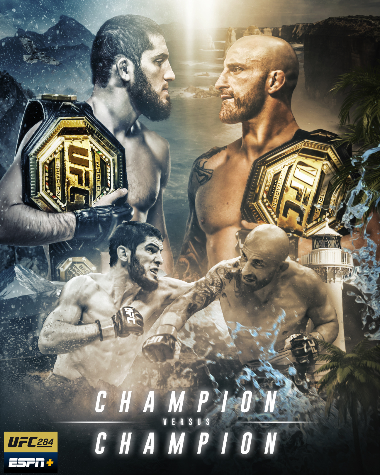 ESPN on Twitter: "Champ vs. Champ 🏆 Makhachev looks to defend his belt while Volkanovski seeks ...