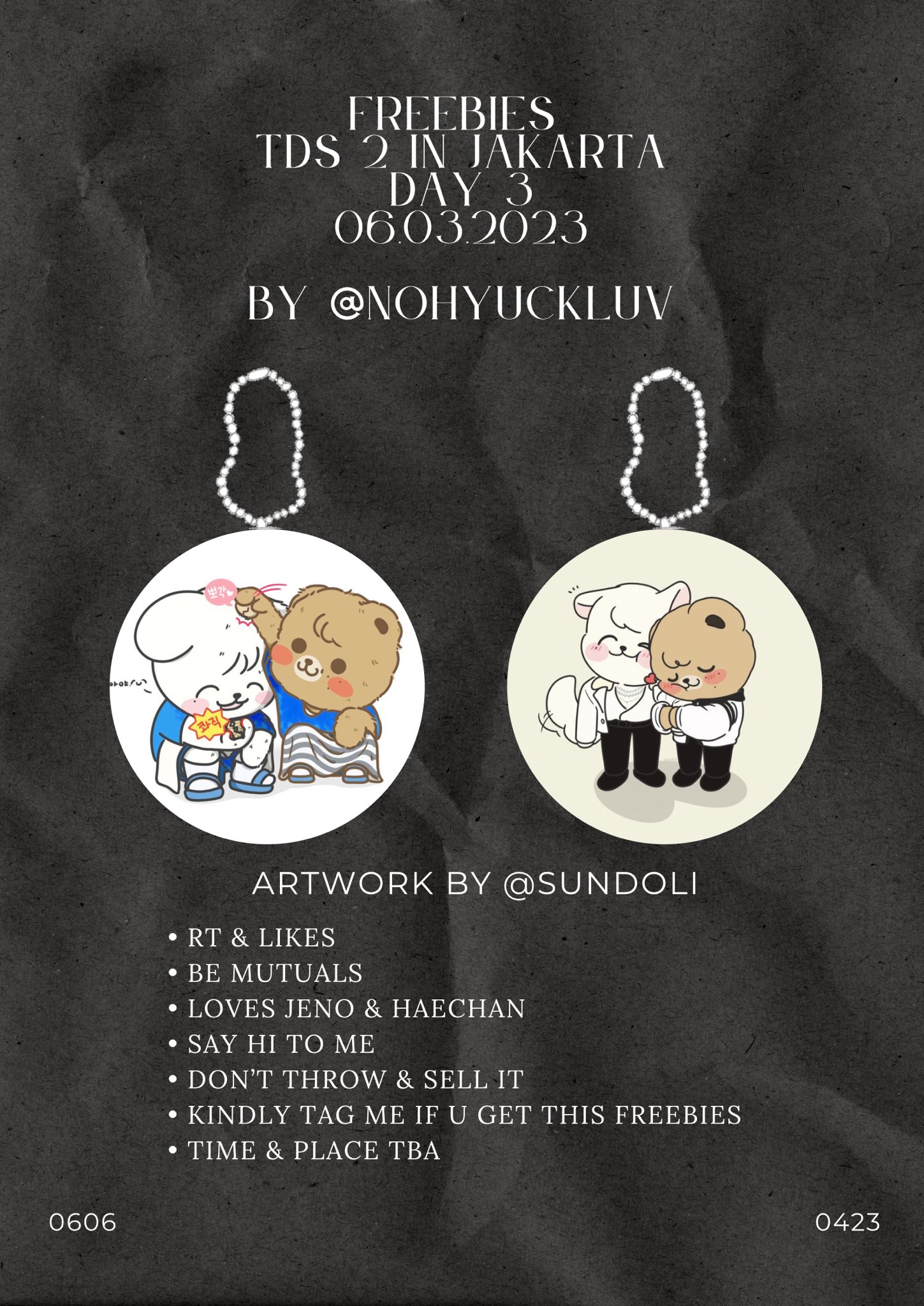 feb🍨freebies tds2 on my pinned on Twitter: "TDS 2 IN JAKARTA freebies by @nohyuckluv ♡ 🗓: 06 ...