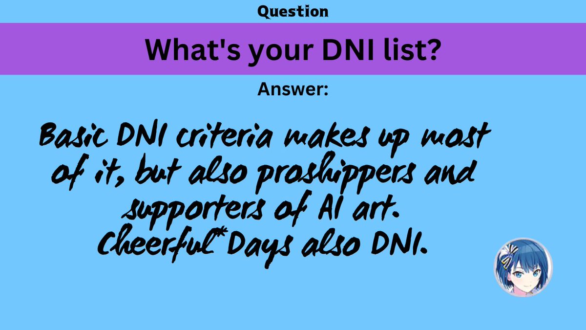 noire/haruka 🍀 on Twitter: "my real dni list:3"