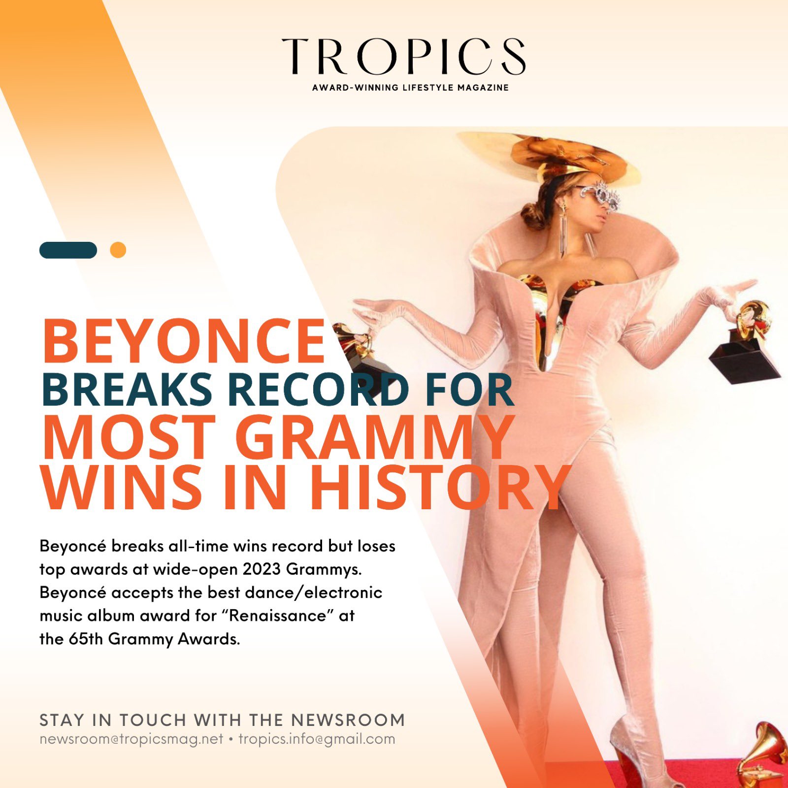 Tropics Magazine® on Twitter: "[ SHOWBIZ ] 🌴 Congrats are in order for Queen B @beyonce who has ...