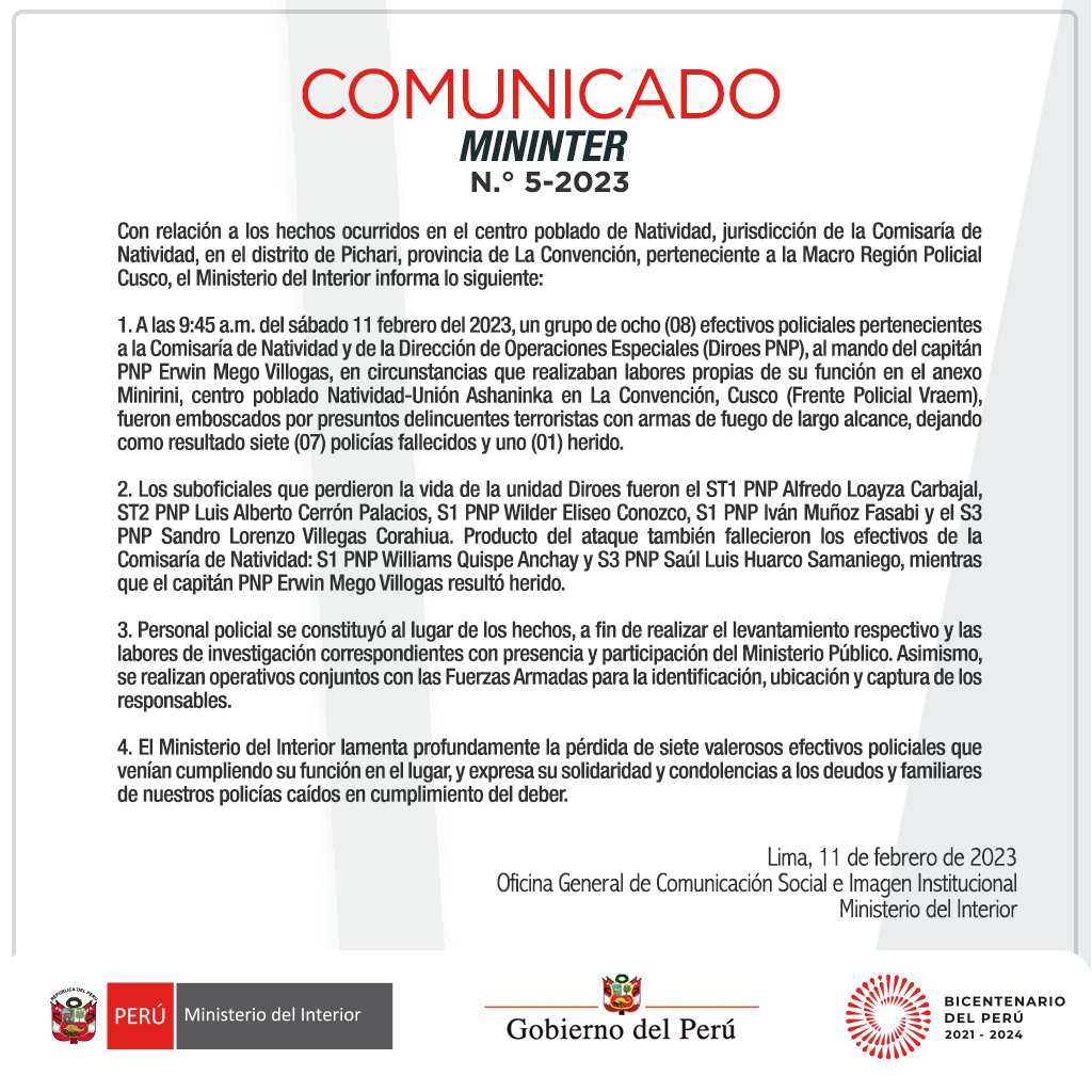 Ministerio del Interior π΅πͺ on Twitter: Ministerio del Interior π΅πͺ on Twitter: