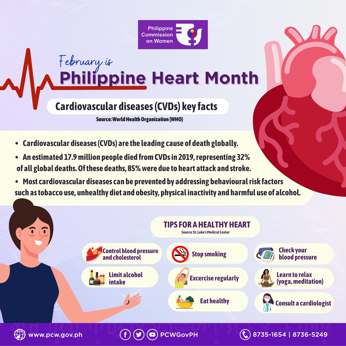 Philippine Commission On Women on Twitter: "Ang Pebrero ay Philippine Heart Month! Ito ay ...
