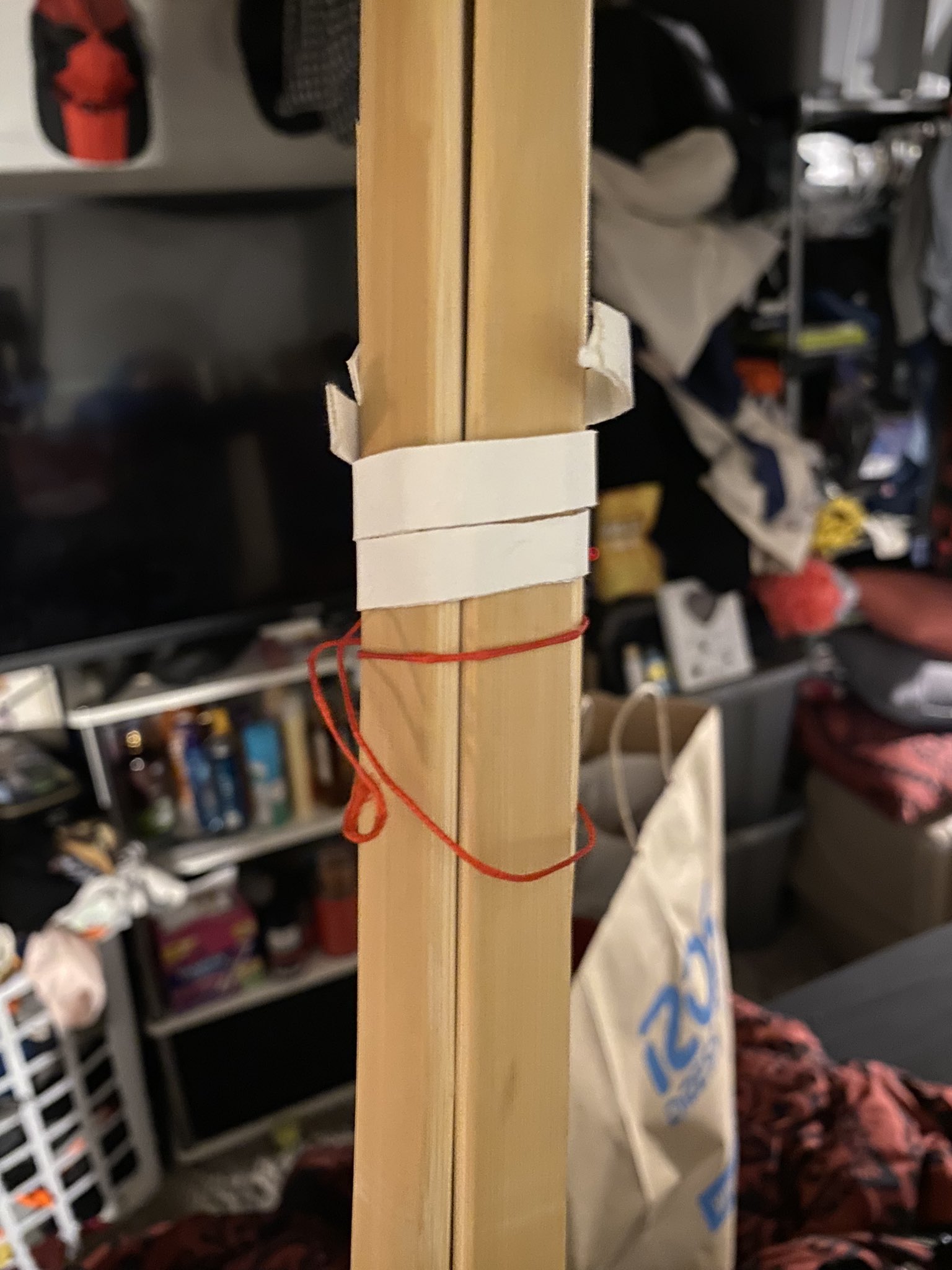 Konosuke on Twitter: "Update: I got hit so hard, the strap and strings holding the bamboo ...