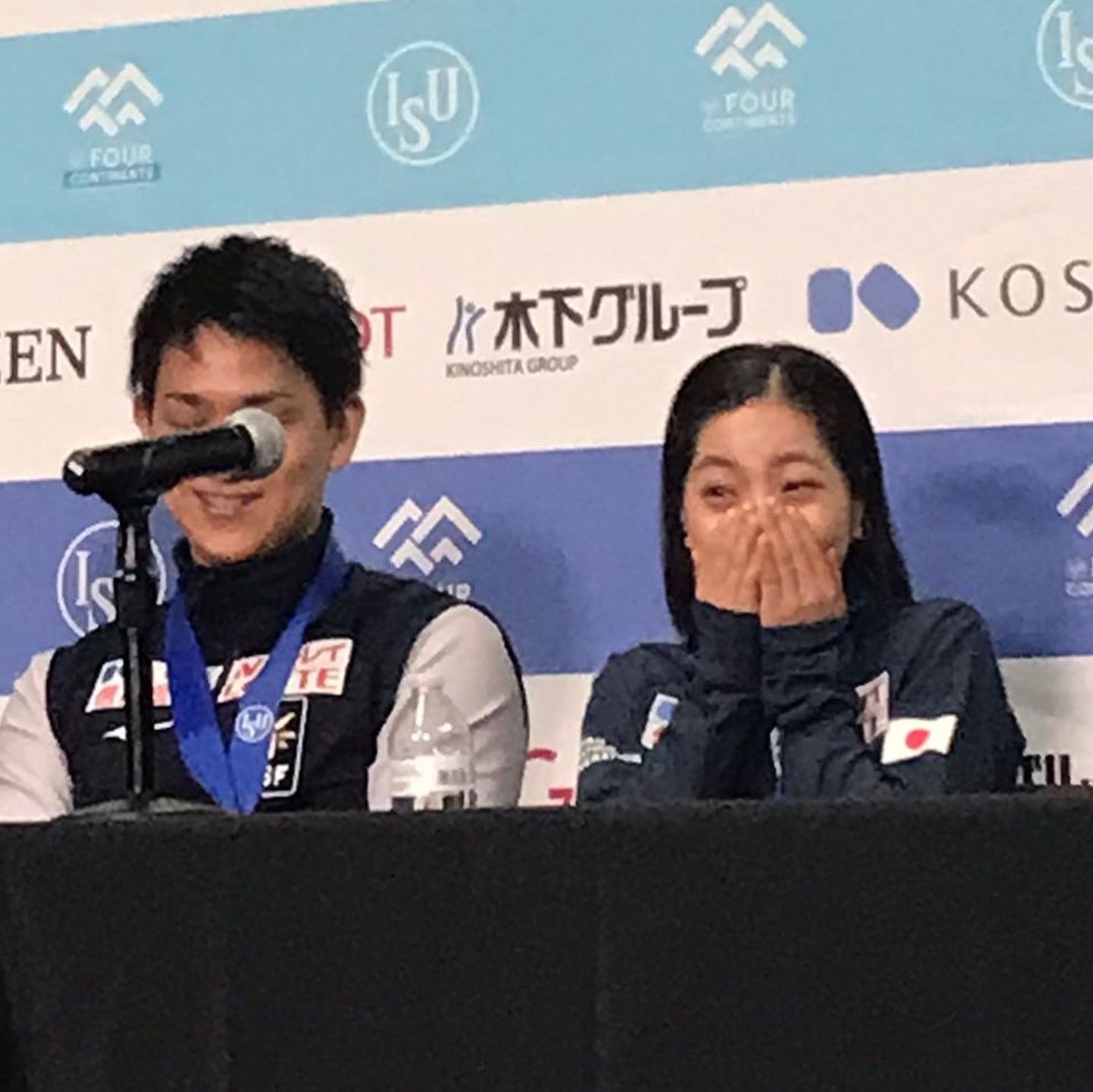 Golden Skate on Twitter: "Ryuichi: “Today’s programs wasn’t perfect. We were lying on the ice at ...