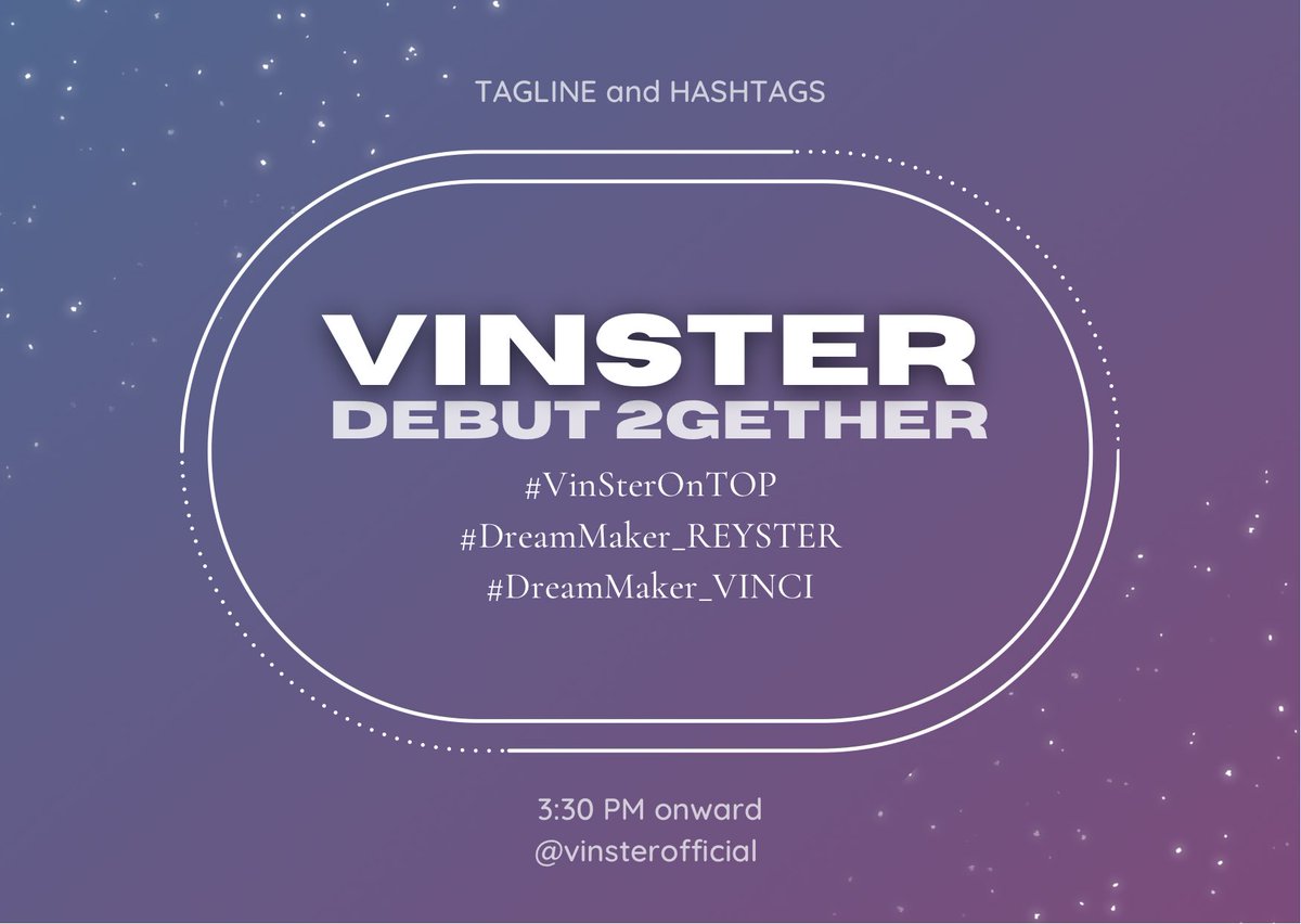 VINSTER OFFICIAL on Twitter: "Our twitter party starts now. For your attendance reply "we are so ...
