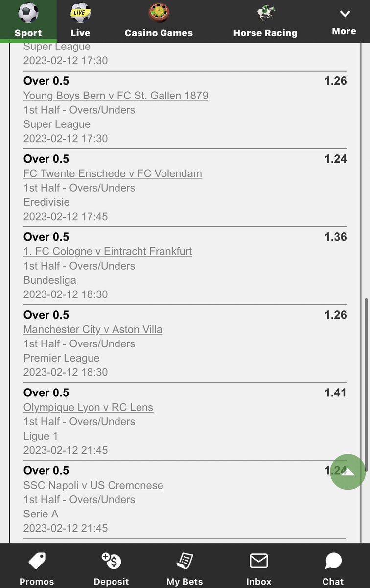 The Bearded Gent on Twitter: "I just placed a OVER 0.5 HT bet OF 40 ODDS with Betway. Tap here ...