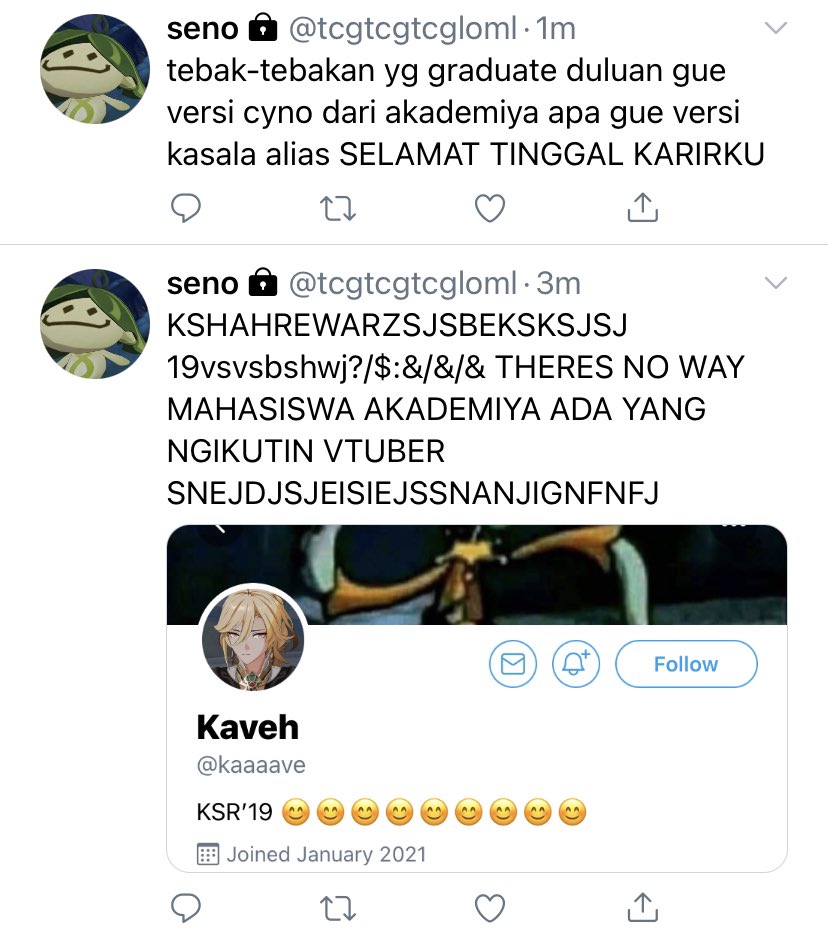 OPEN DM 📩 | TOPUP 📌 on Twitter: "bl fic! haino , haitham x cyno vtuber!cyno au"