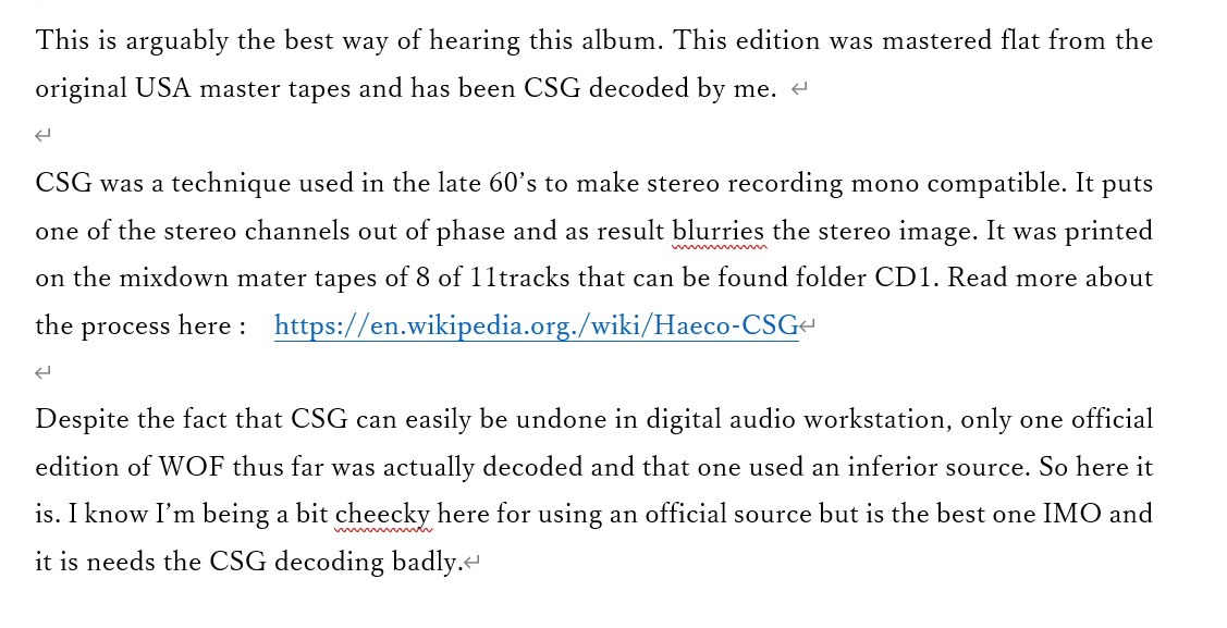70’s ROCK大好き親父 on Twitter: "参考までに、裏ジャケに記載されているCSGの解説が読みにくいので、wordで書き起こししました。 https://t.co ...