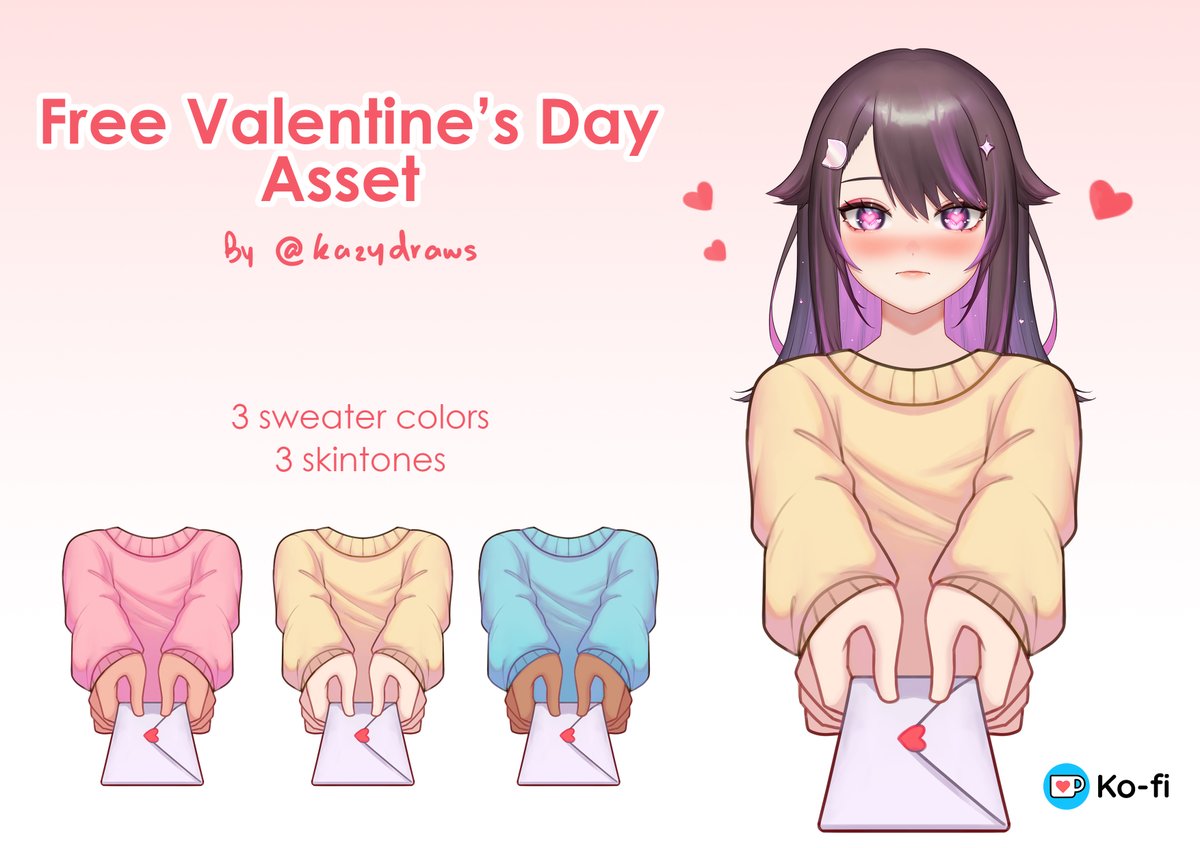 Vtubers Global On Twitter Rt Kazydraws ️[free Vtuber Asset] ️