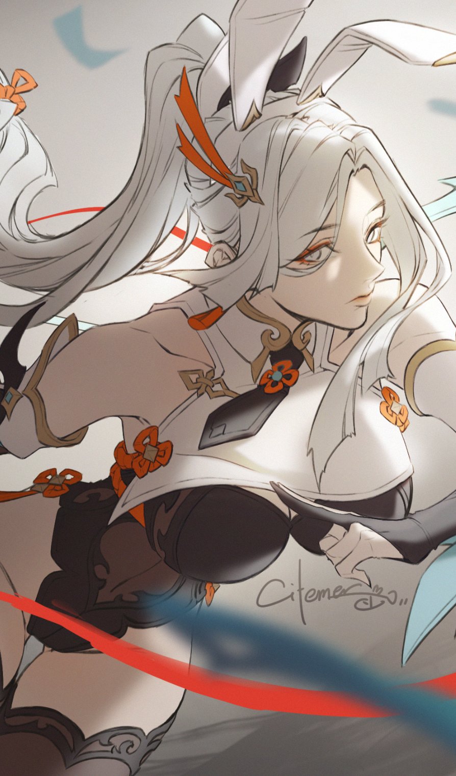 CiteMer Liu on Twitter: "Shenhe！Just a sketch~ https://t.co/wVDIeio60t" / Twitter