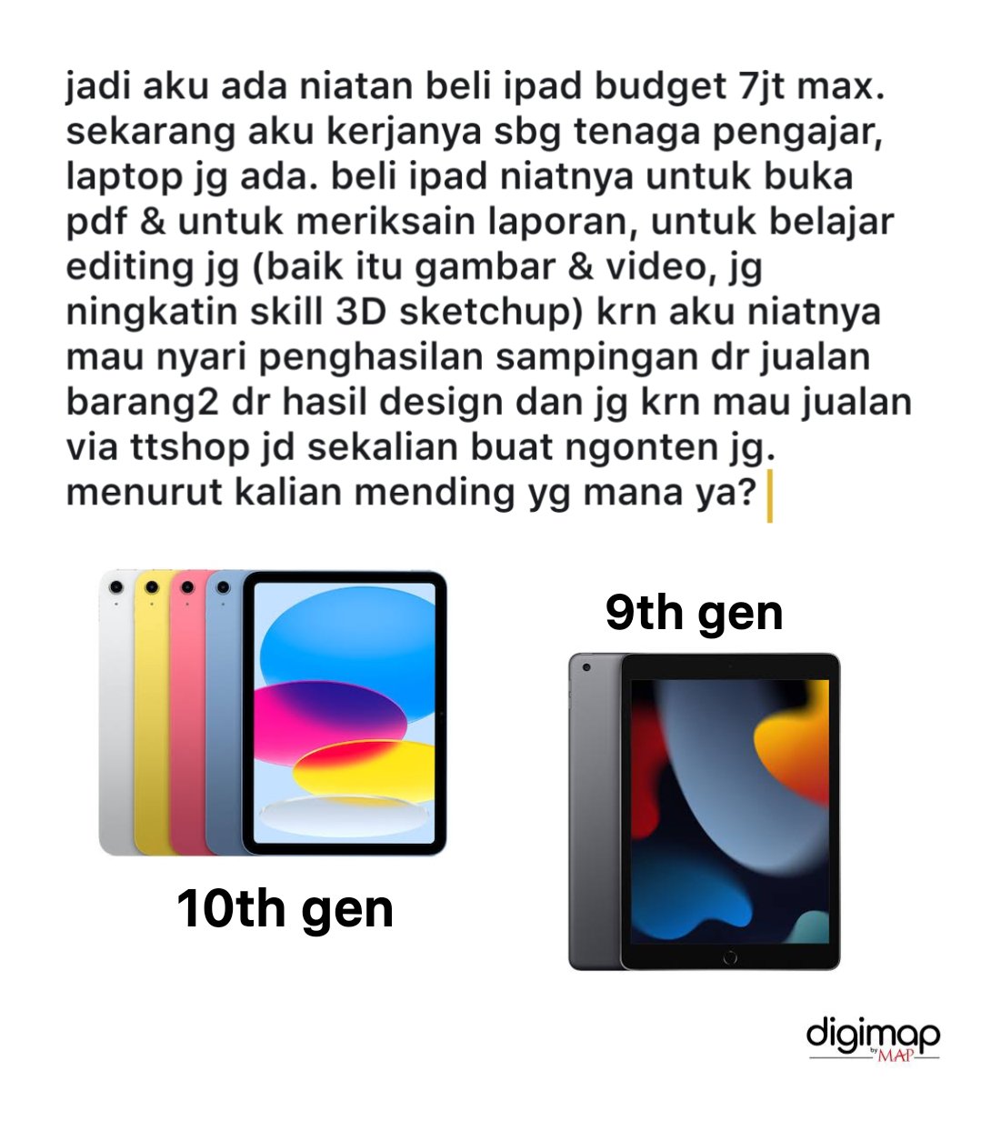 BACA RULES DI (bit.ly/worksfess) on Twitter: "work! Aku ada niatan beli ipad, tapi bingung beli ...