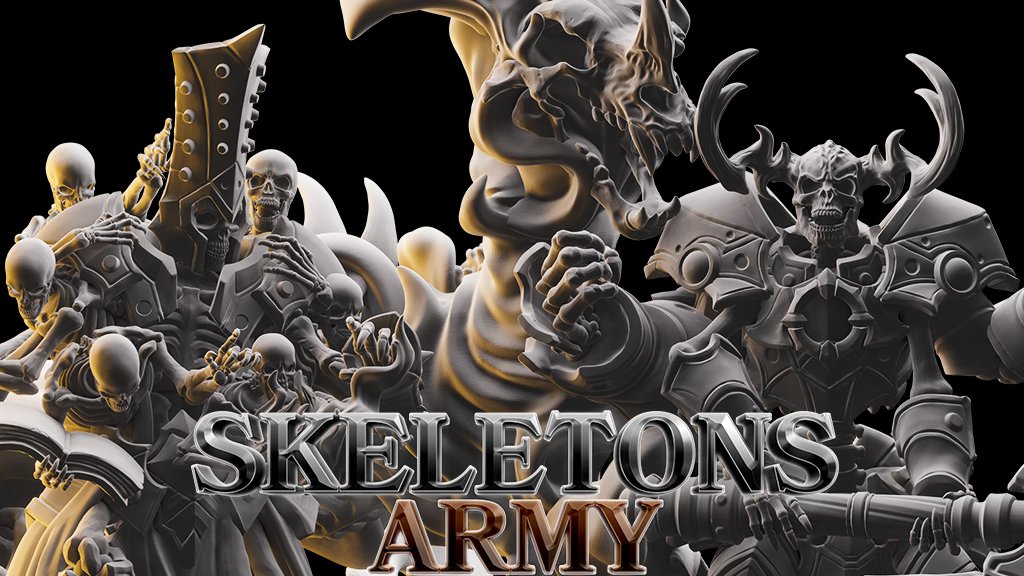 joe pianta on Twitter: "🔥⌛☠️just over 48 hours left to back Skeletons Army - 3D Printable Models ...