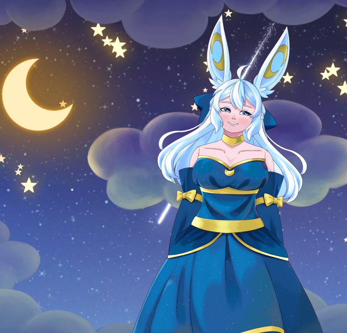 Tsukiko 🌙🐰 | Lunar Bunnie Vtuber on Twitter: "@PurpleFishBones Hi I'm Princess Tsukiko! My ...