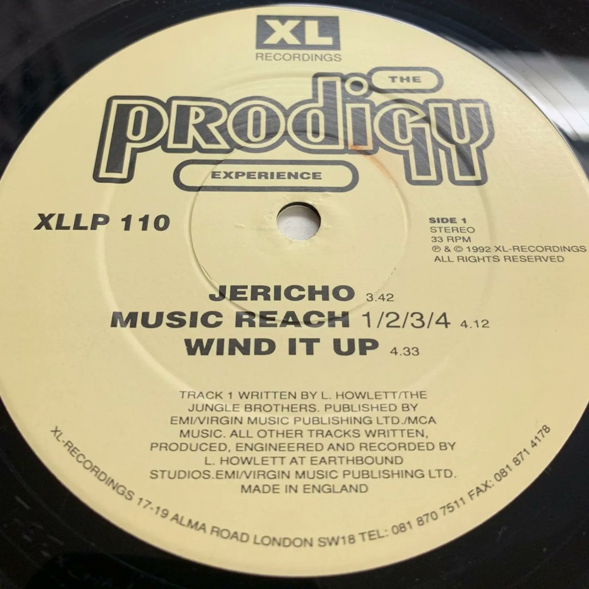 Flashback Records on Twitter: "PRODIGY - The Experience (2xLP, XL; XLLP 110, UK 1992, Embossed ...