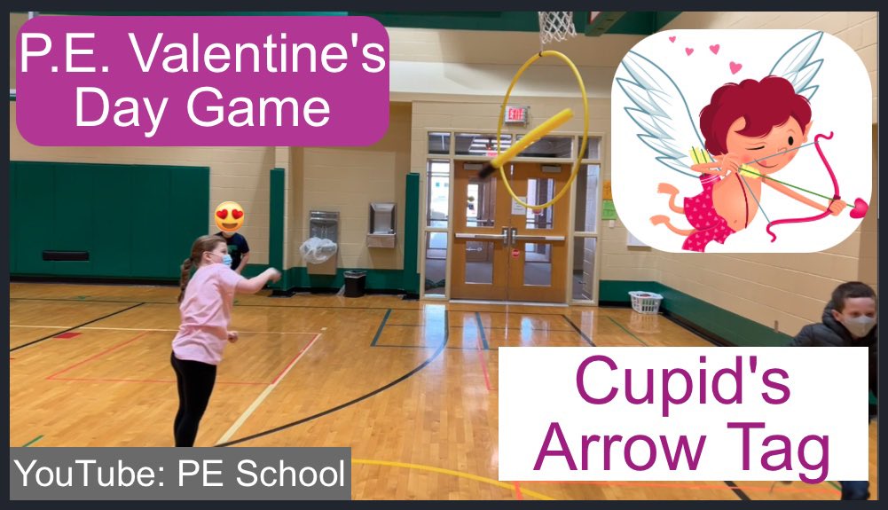 PE School on Twitter: "💕Valentine’s Day game: “Cupid’s Arrow Tag” # ...