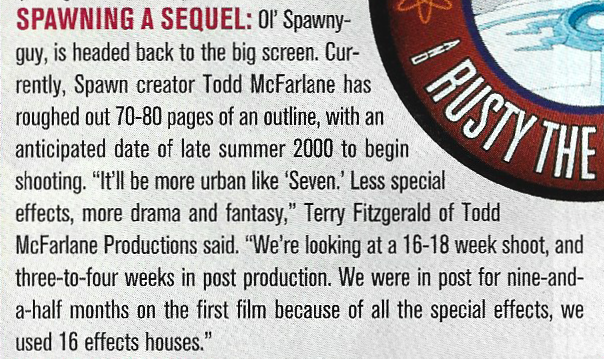 Daily Spawn Archive on Twitter: "RT @SpawnArchive: "SPAWNING A SEQUEL" An article about Todd ...