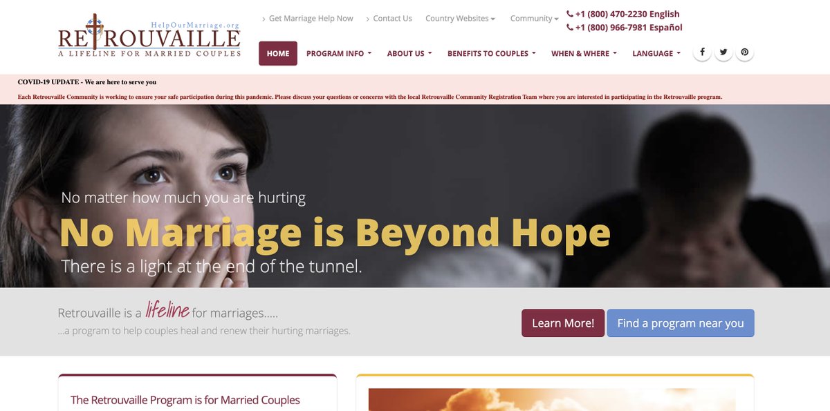 Catholic Archdiocese of Washington, DC on Twitter: "Retrouvaille is a lifeline for marriages - a ...