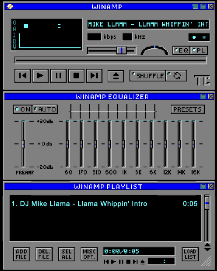 Retro Tech Dreams on Twitter: "Winamp Skin - Windows 95"