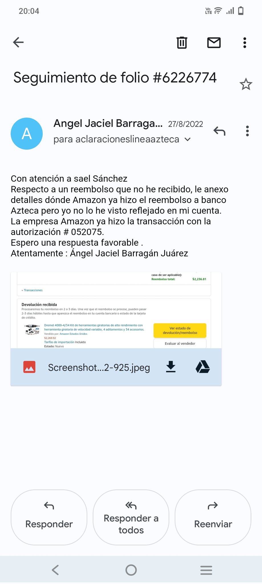 angel jaciel on Twitter: "@RicardoBSalinas Paciencia es la que he tenido desde 27 de agosto de ...