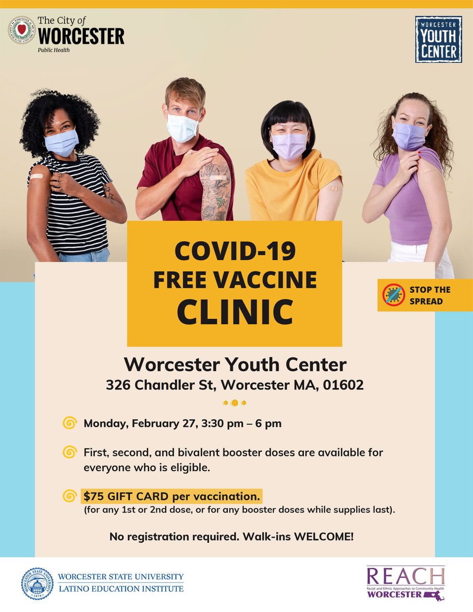 WDPH on Twitter: "School vacation week is over, but our #COVID19 clinics are not! Today, vaccine ...
