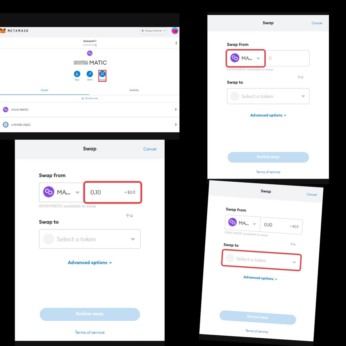 andrewwww on Twitter: "4/ Now we use the swap option: → Click on the “Swap” button. → Select the ...