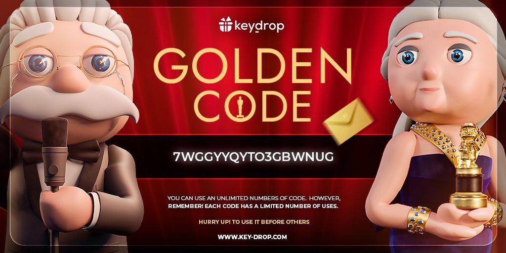 Key-Drop.com on Twitter: "Golden Code🔥 More ️ more golden codes😉 Use code: TWITTER 💙 Receive ...