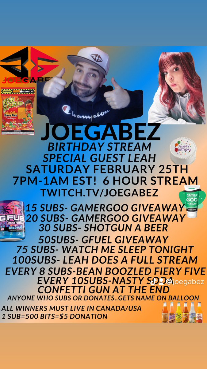 GFuel l Turtlepizzapower on Twitter: "RT @joegabez: It’s MY BIRTHDAY!!!! Come join the fun ...