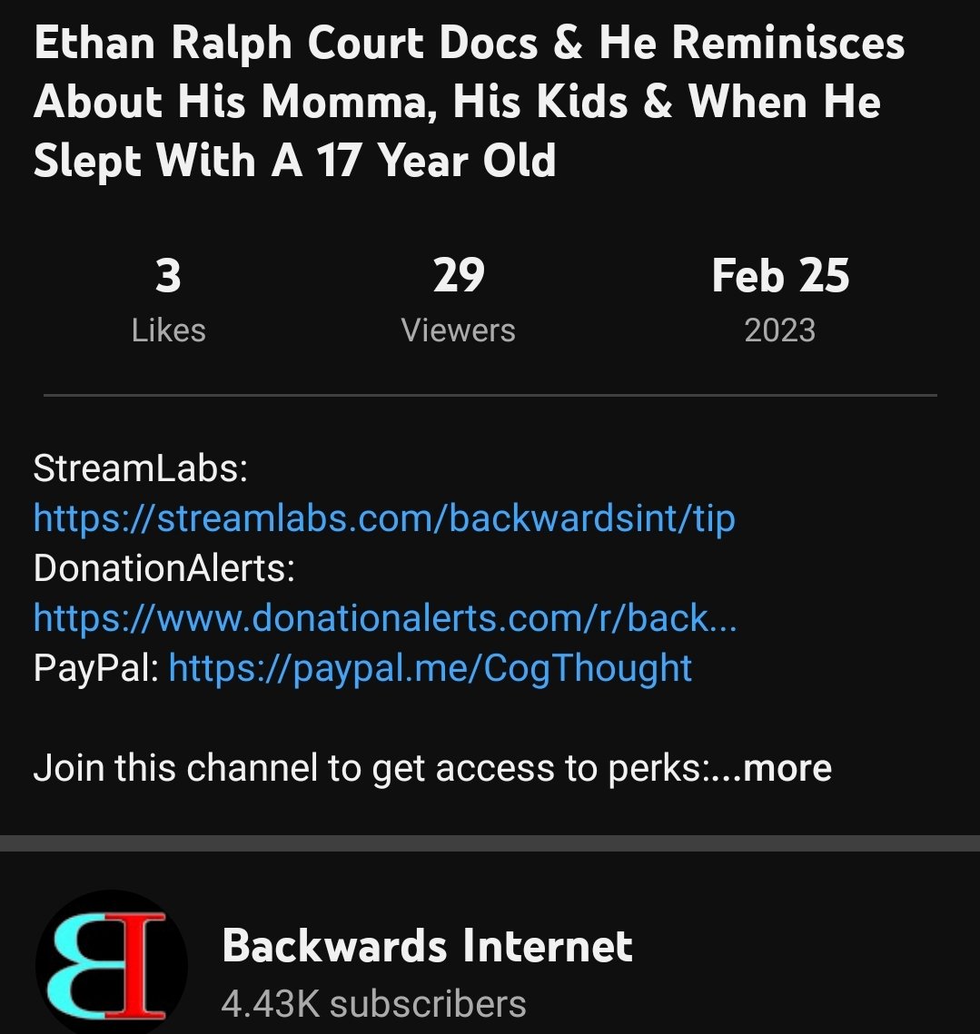 Backwards Internet on Twitter: "Who cares what the docs say when Ralph reminiscing about a 17 ...