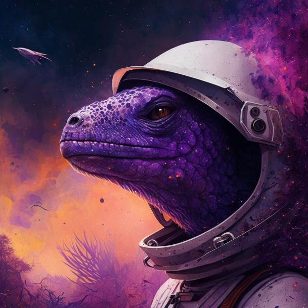 goanna.algo on Twitter: "04: Purple Space Lizard"