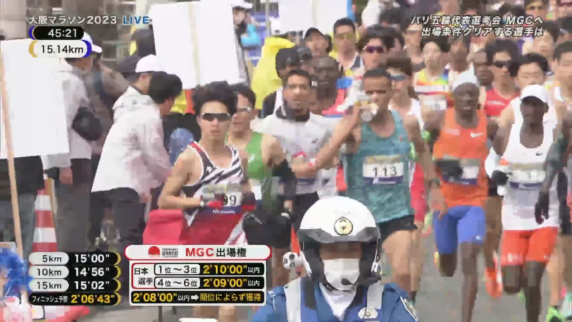 Nhkスポーツ On Twitter 【速報】大阪マラソン🏃🏻♂️ 15km付近 ペースメーカーに引っ張られ 安定したペースでレースは展開! 📺総合とnhkプラスでlive中