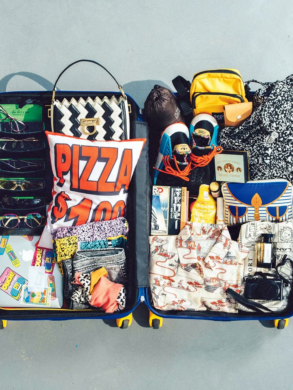 GINZA on Twitter: "スーツケースの中はグラフィカルな小宇宙！アーティスト・ステレオテニスさんの旅行鞄をスナップ。 https://t.co/zL7MBnv8xL https ...