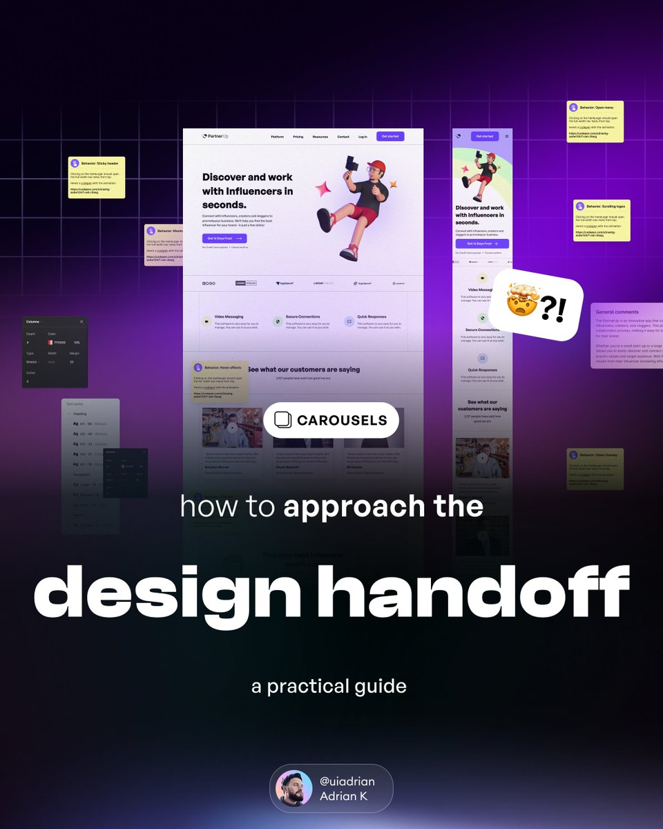 A practical guide to design handoff👇 - Thread from UI Adrian ...